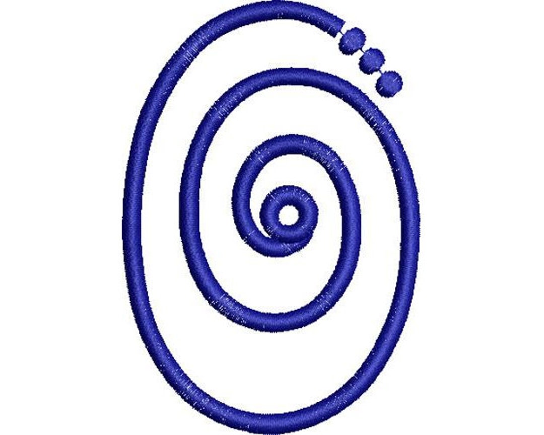 Coils Letter O Machine Embroidery Design, Alphabet Embroidery Pattern ...