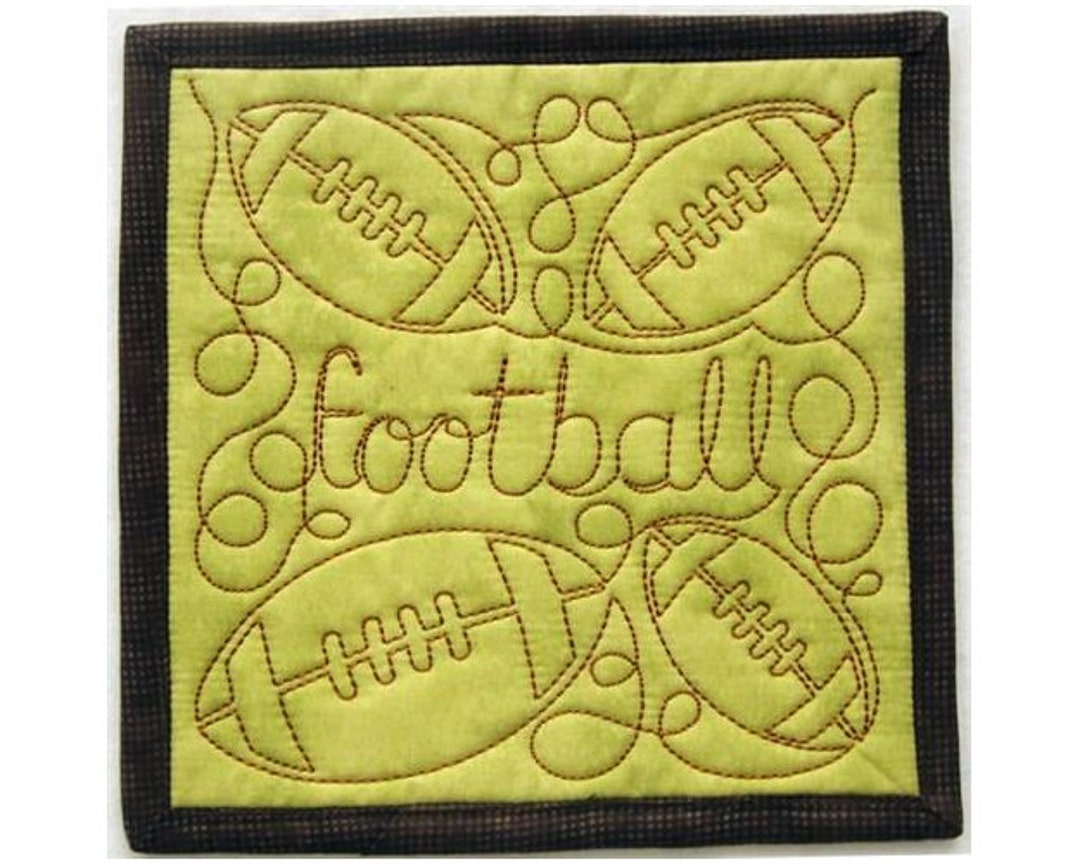 Free Motion Football Mug Mat - Machine Embroidery Design, Games on ...
