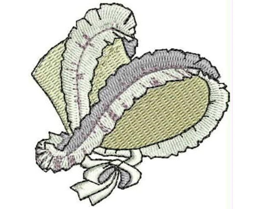 Victorian Bonnet - Machine Embroidery Design, Victorian Lady Hat ...