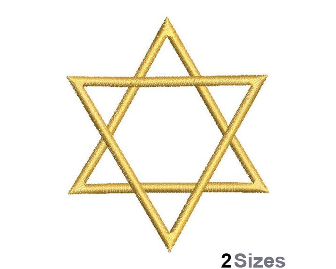 Star of David Machine Embroidery Design 2 Sizes, Shield of David ...