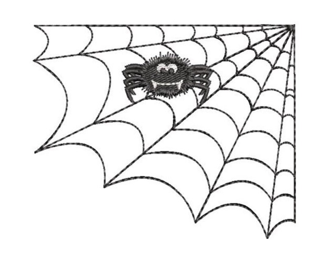 Spider Web & Spider Machine Embroidery Design, Halloween Spider Webs ...