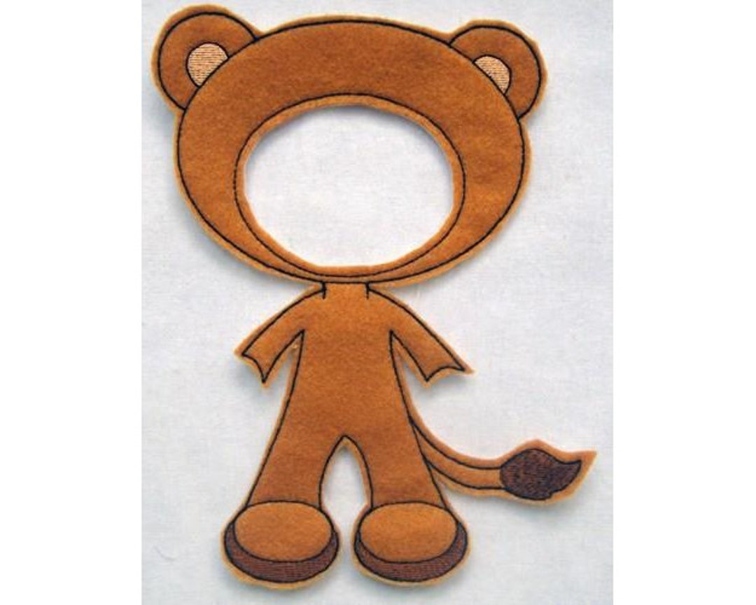 Felt Boy Paperdoll Lion Costume - Machine Embroidery Project Design ...