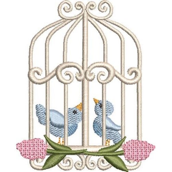 Birdcage Embroidery - Etsy