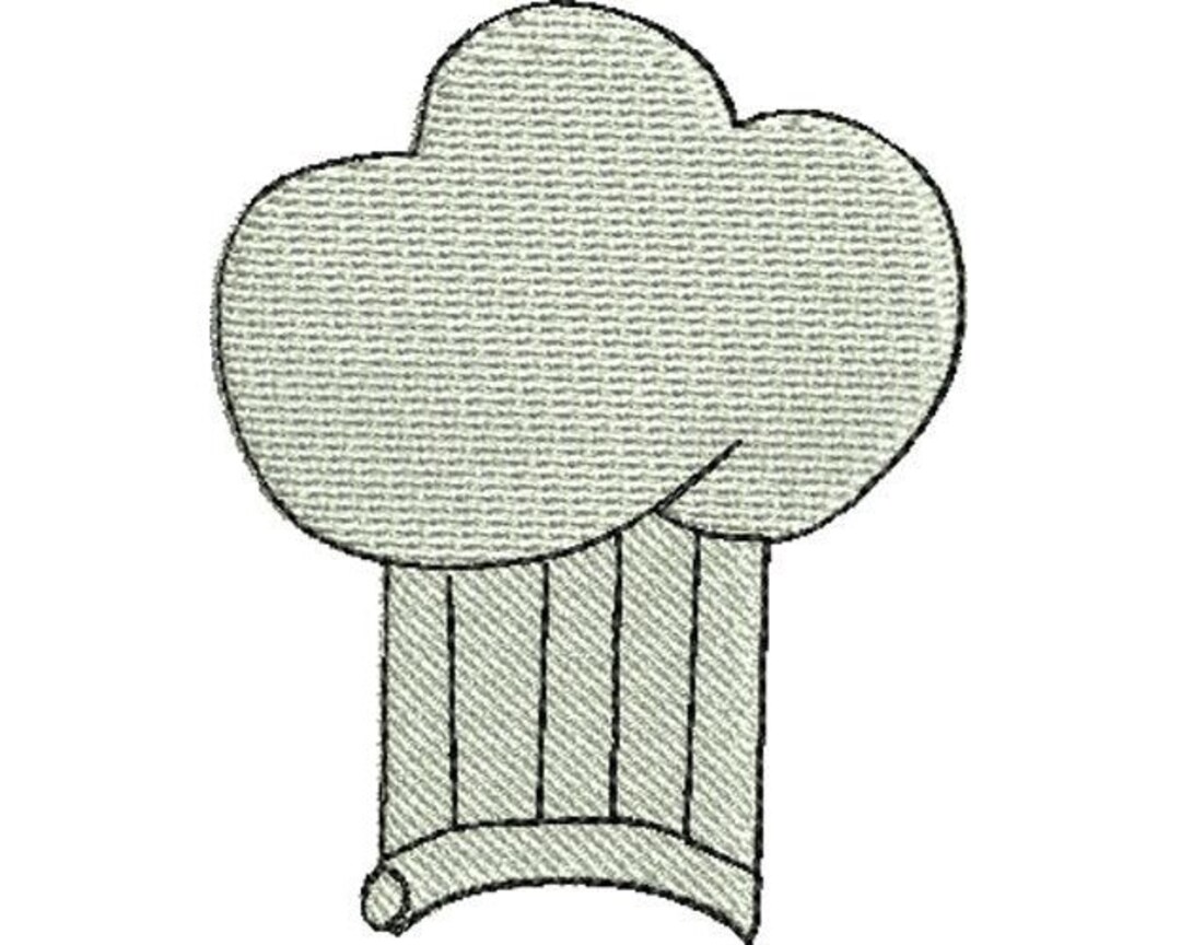 Tall Chef's Hat Machine Embroidery Design, Kitchen Cook Hat Embroidery ...