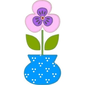 Pretty Pansy Raw Edge - Machine Embroidery Design, Zen Garden Porch ...