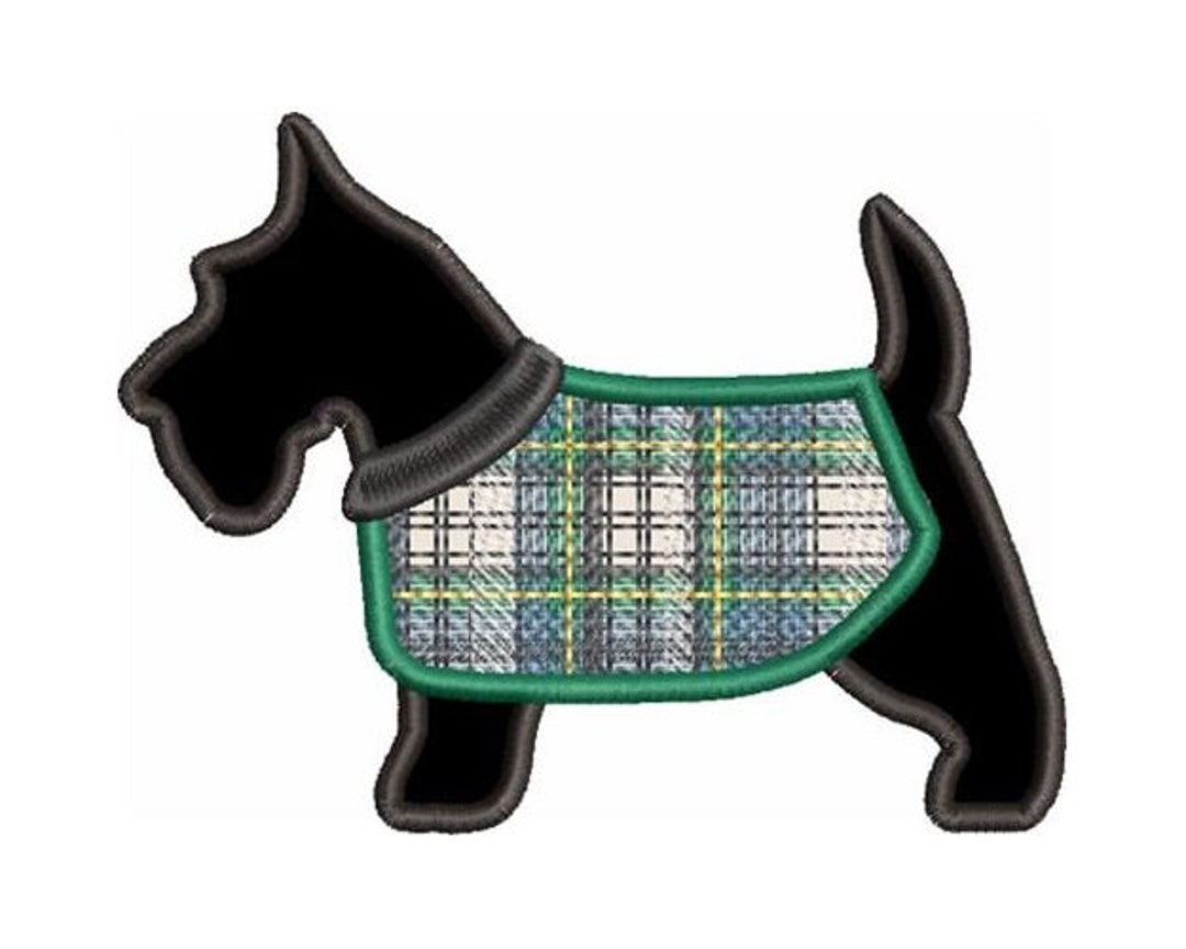 Scottie Applique - Machine Embroidery Design, Scottish Terrier Applique ...