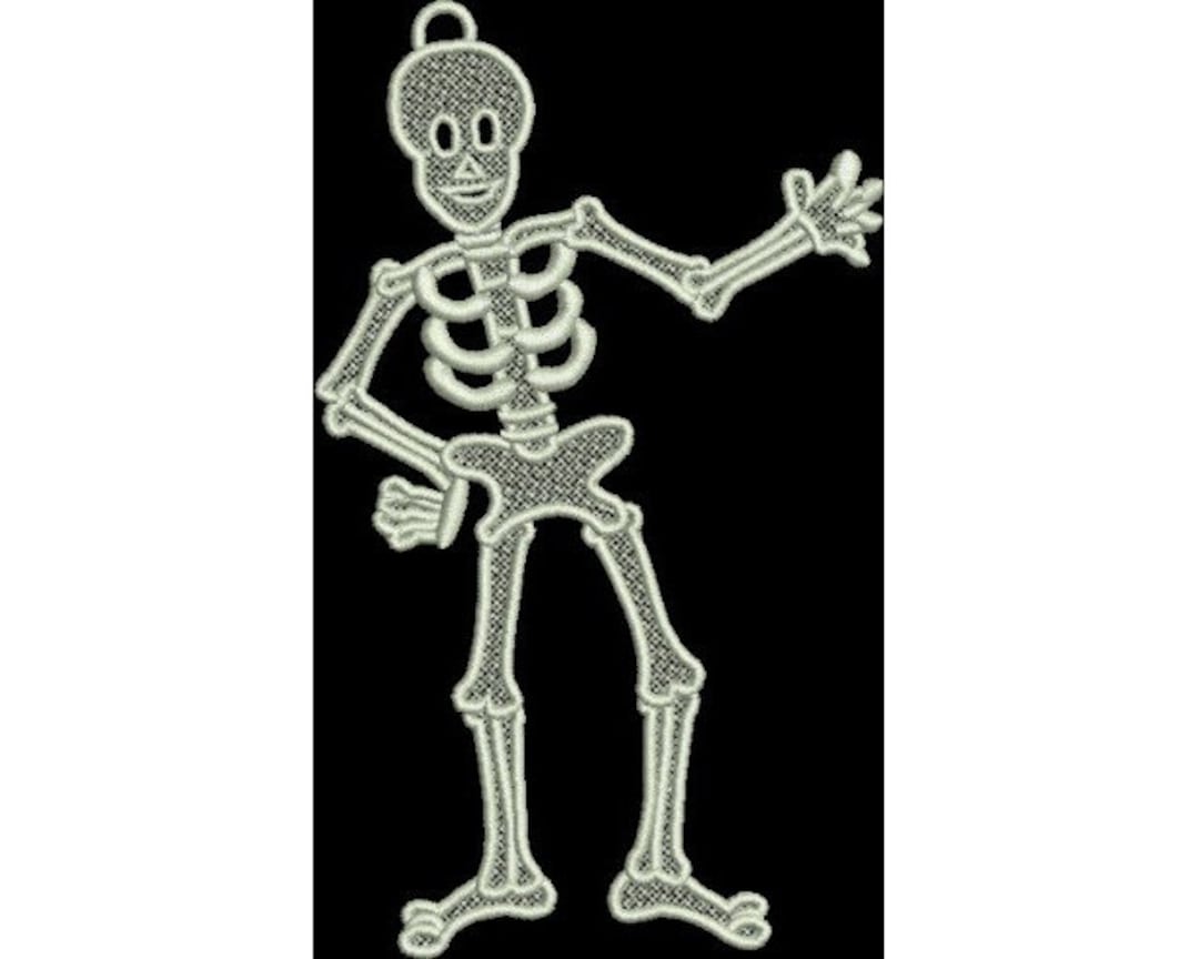 FSL Skeleton - Machine Embroidery Design, Freestanding Lace Skeleton ...