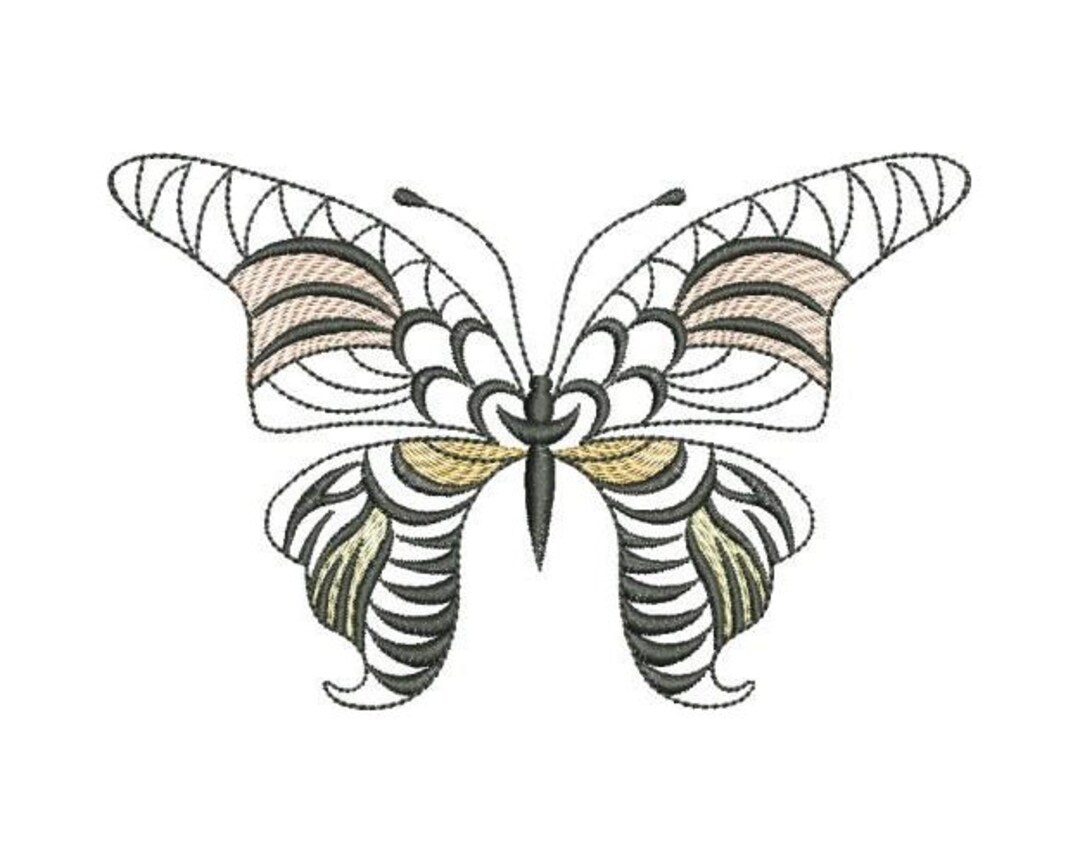 Open Butterfly Machine Embroidery Design Flying Butterfly - Etsy