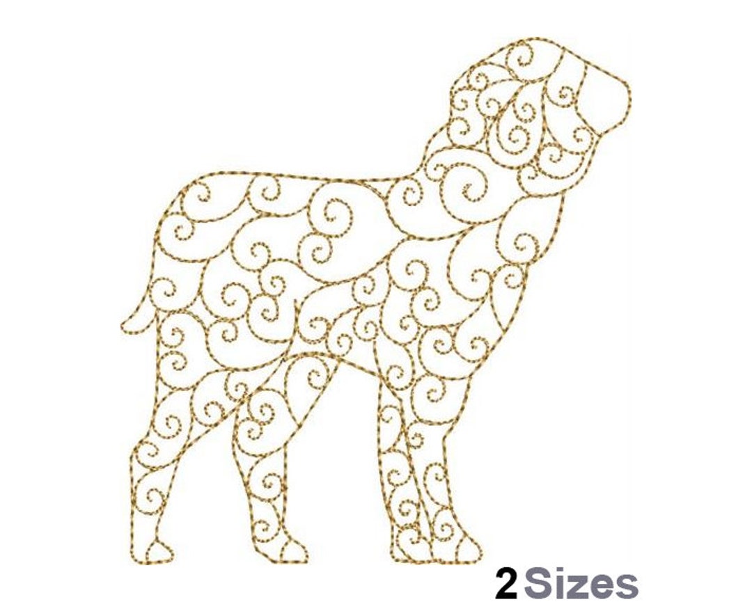 Nativity Standing Lamb Machine Embroidery Design 2 Sizes, Nativity ...