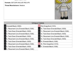 ITH Small Felt Paper Doll - Machine Embroidery Project Design, in the ...