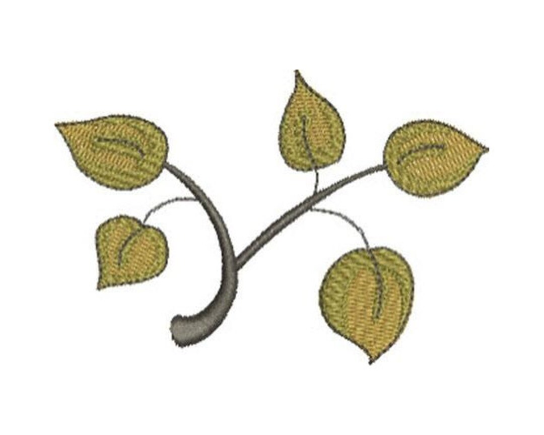 Autumn Leaves Machine Embroidery Design, Tree Branch Embroidery Pattern ...