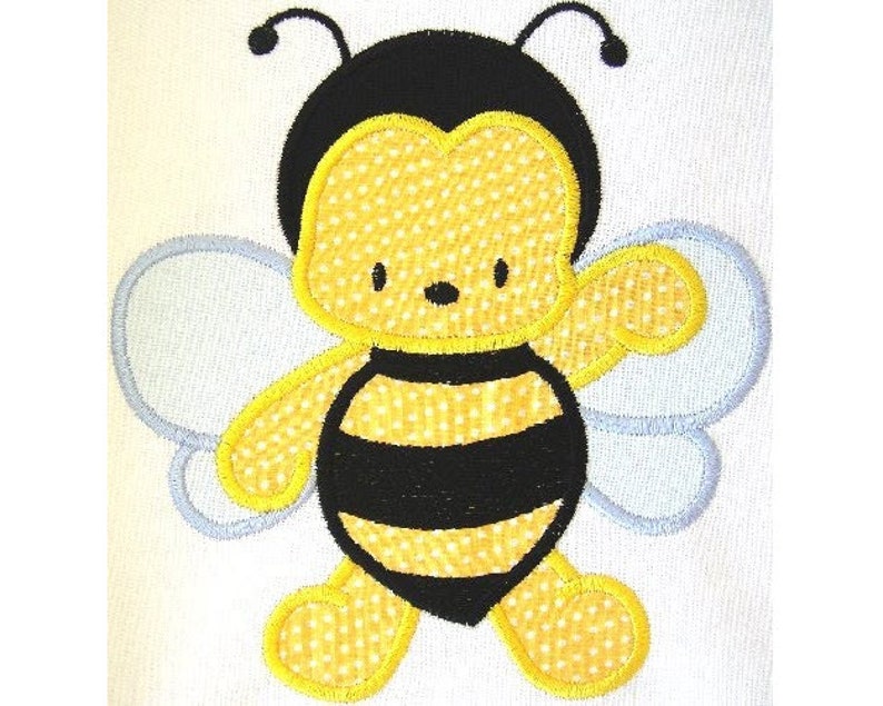 Appliqué Bumble Bee Machine Embroidery Design Bee Applique - Etsy