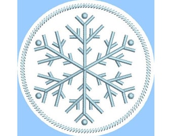 Snowflake Coaster in the Hoop Machine Embroidery Design - Etsy