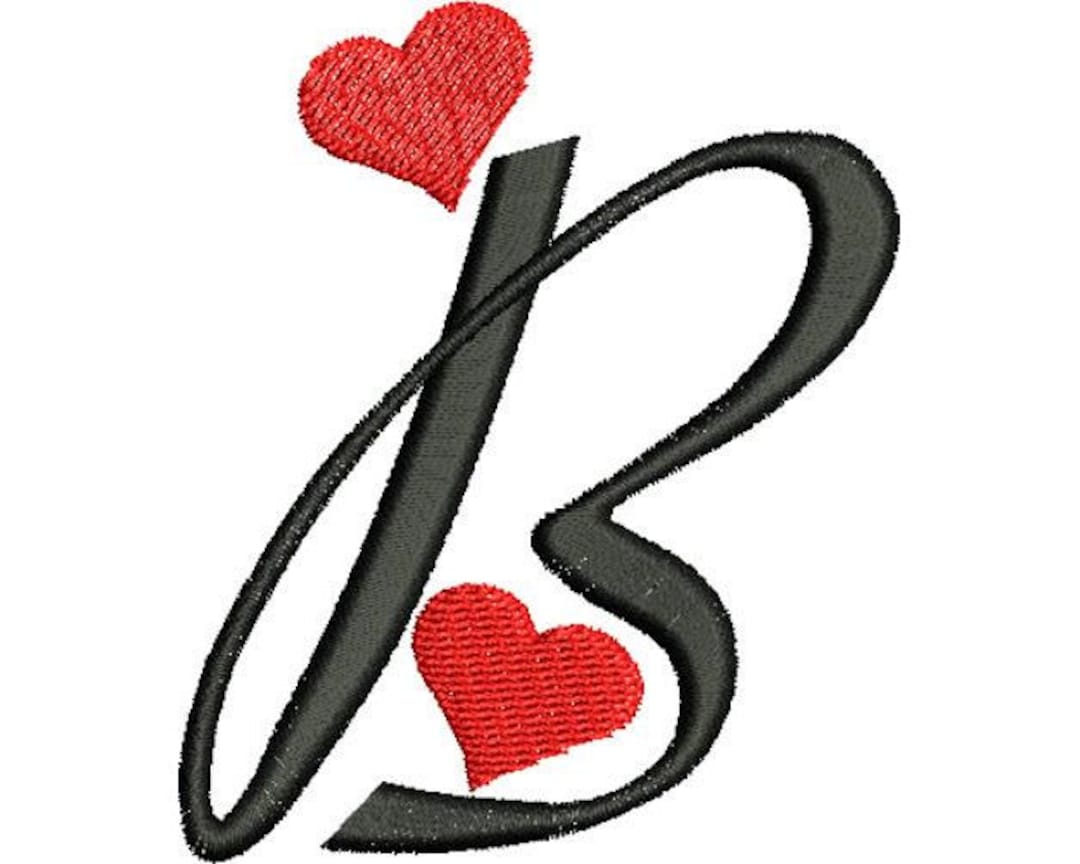 Sweetheart B Machine Embroidery Design, Valentine's Day Alphabet ...