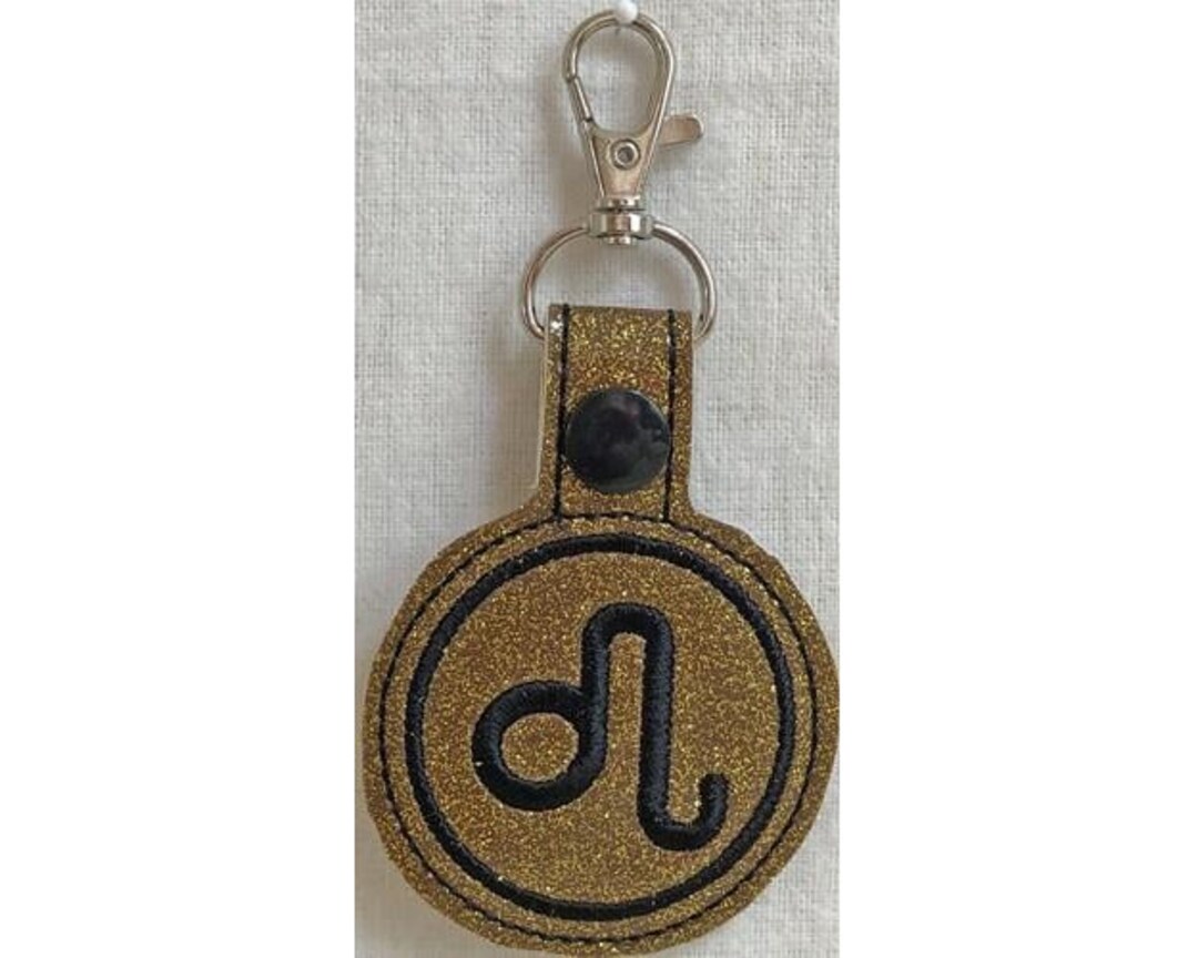 ITH Leo Key Fob - Machine Embroidery Design, in the Hoop Zodiac Icon ...