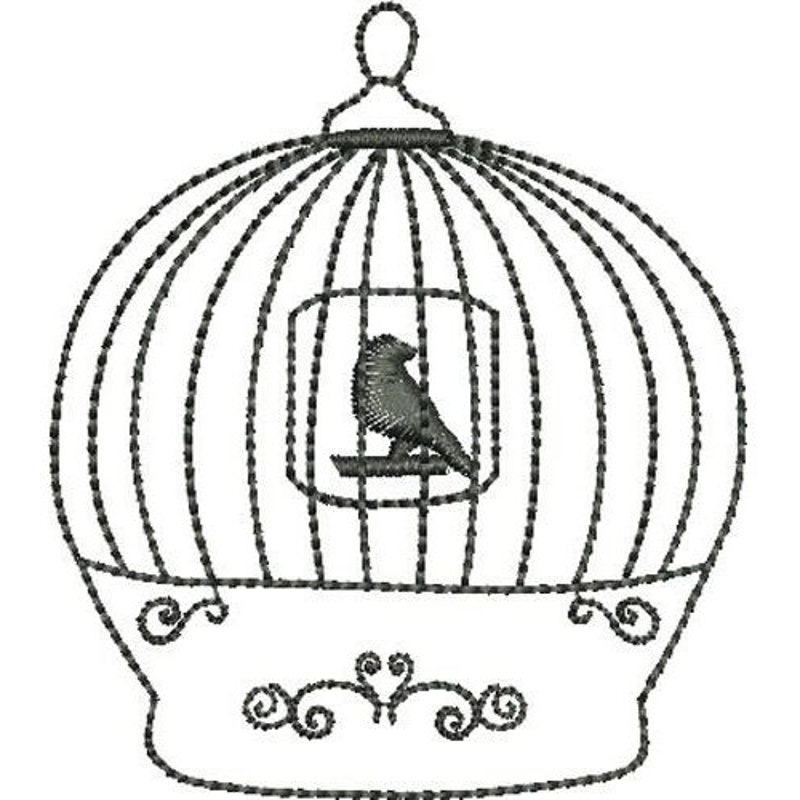 Birdcage Embroidery - Etsy