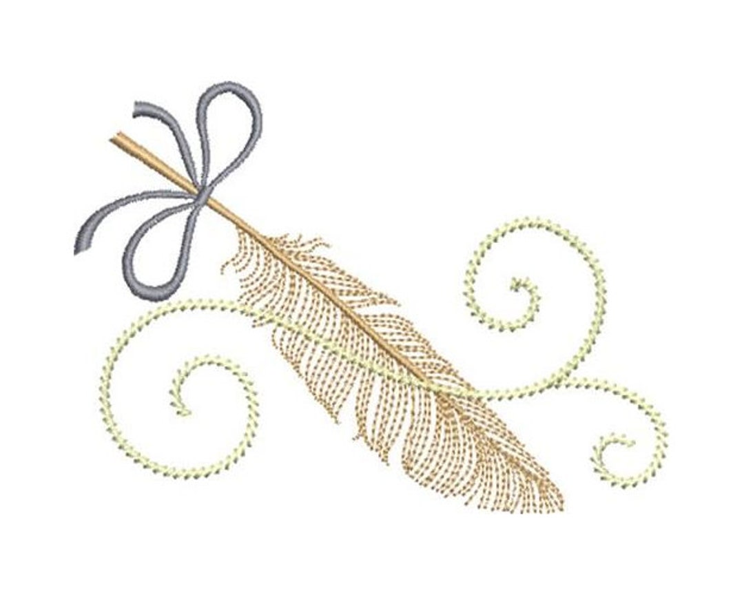 Fine Feather - Machine Embroidery Design, Bird Feather Embroidery ...