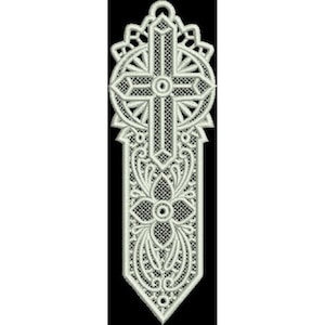 FSL Cross Bookmark - Machine Embroidery Design, Freestanding Lace ...