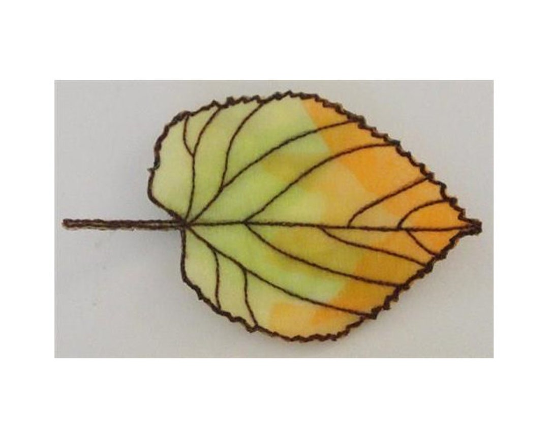 ITH Organza Autumn Birch Tree Leaf Machine Embroidery Project Design ...