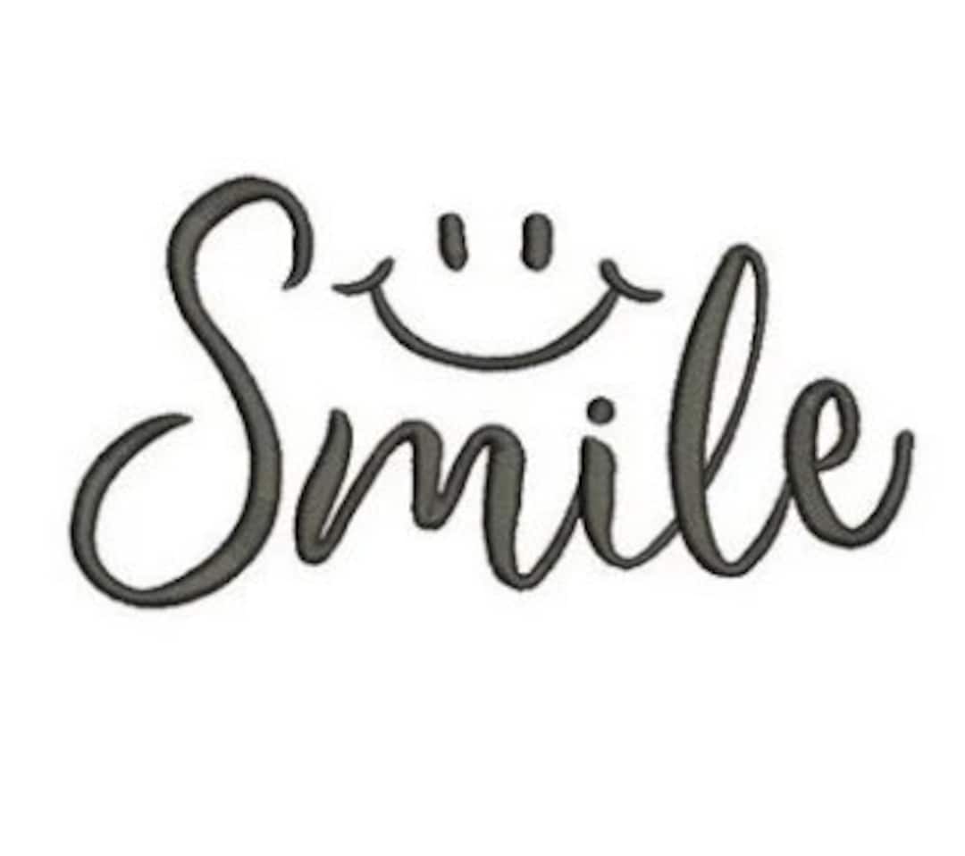 Smile Face - Machine Embroidery Design - 3 Sizes, Happy Smiling Face Embroidery Design, Smile ...