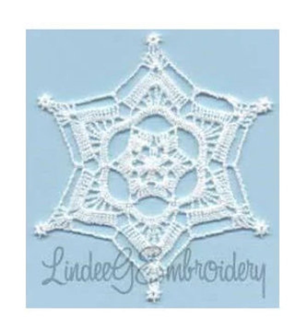 FSL Winter Snowflake - Machine Embroidery Design, Freestanding Lace ...