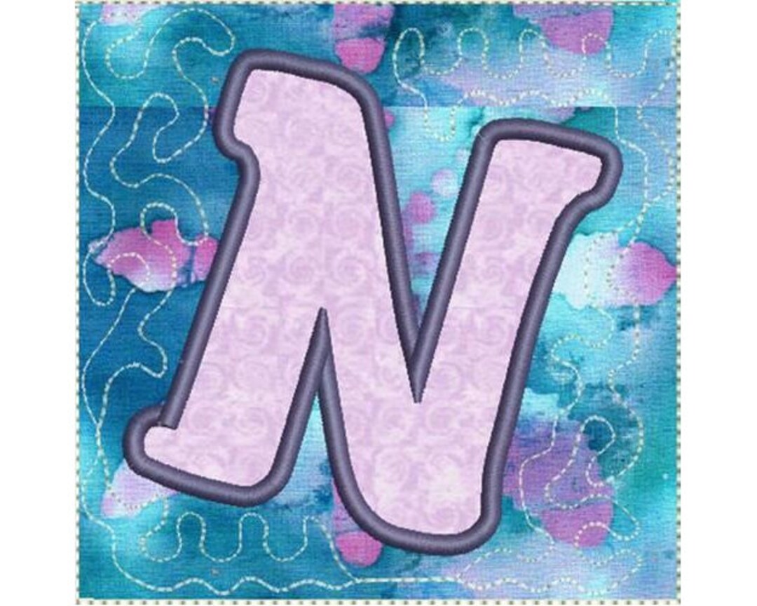 ITH Alphabet Quilt Block N - Machine Embroidery Design, in the Hoop ...