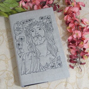 Life of Christ Machine Embroidery Design, Linen Bible Cover Embroidery ...