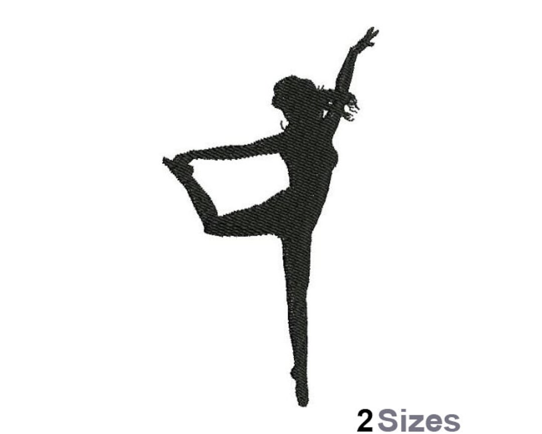 Jazz Dancer Woman Silhouette - Machine Embroidery Design - 2 Sizes ...