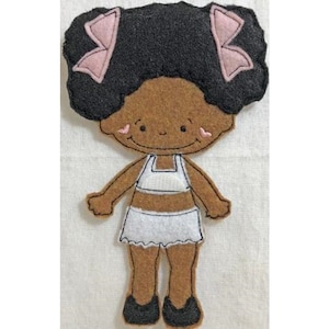 ITH Small Felt Paper Doll - Machine Embroidery Project Design, in the ...