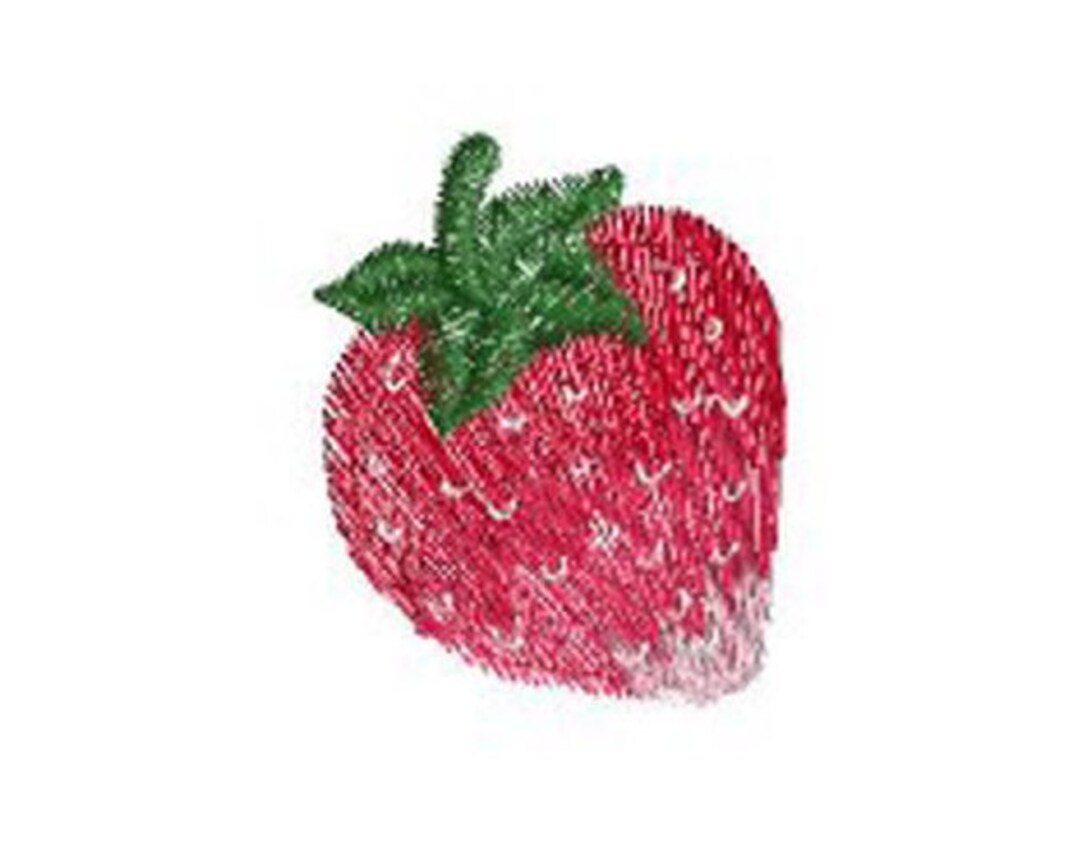 Strawberry Machine Embroidery Design, Red Strawberry Embroidery Pattern ...