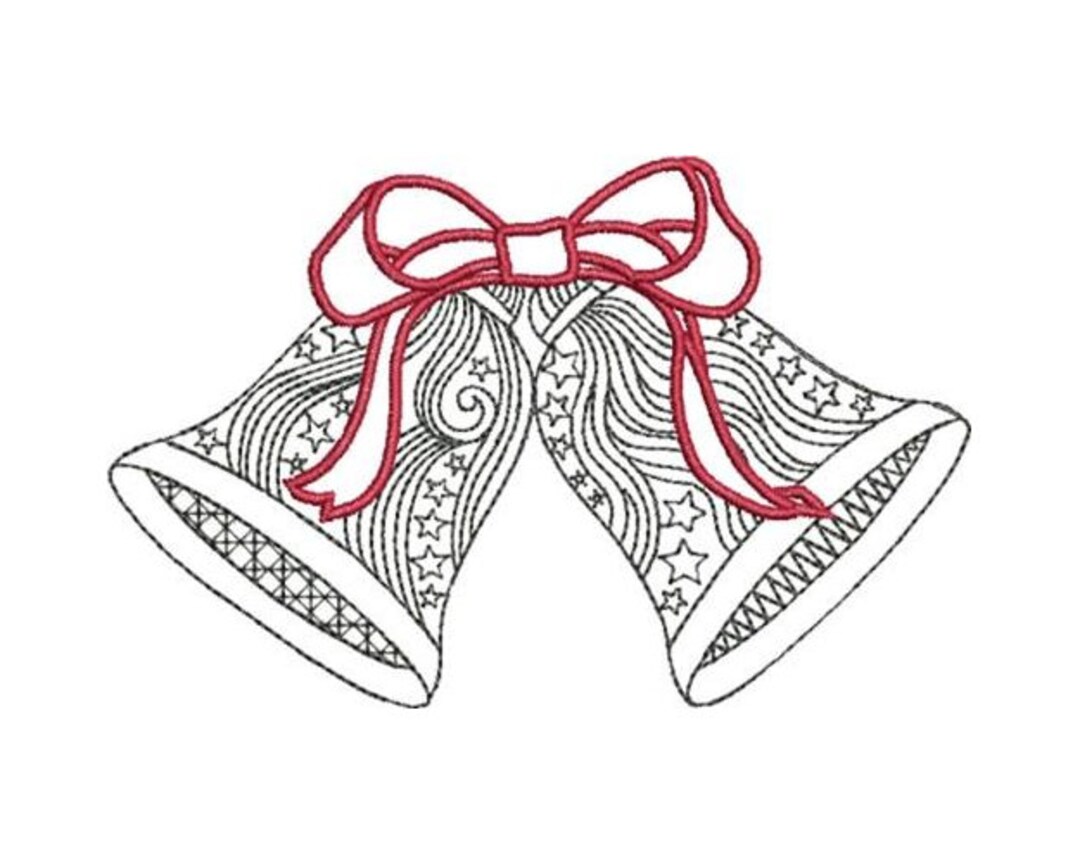 Starred Bells - Machine Embroidery Design, Bells Are Ringing Christmas ...