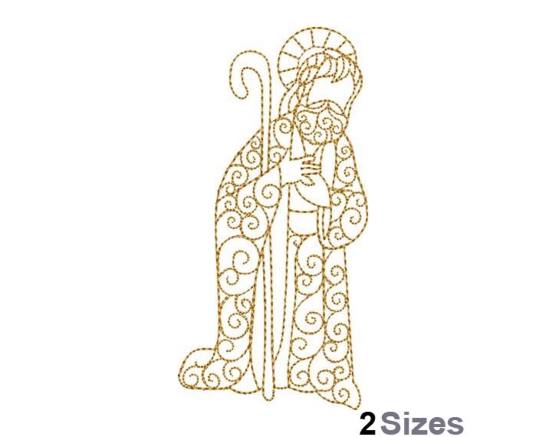 Nativity Joseph - Machine Embroidery Design - 2 Sizes, Saint Joseph ...