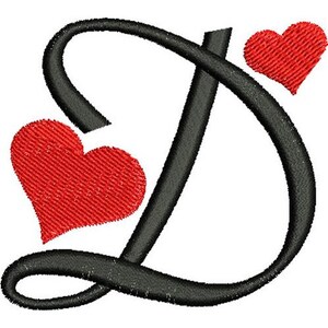 Sweetheart D Machine Embroidery Design, Valentine's Day Alphabet ...