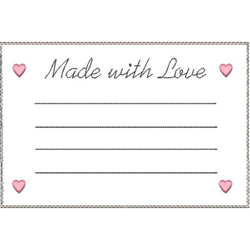 Made With Love Label - Etsy