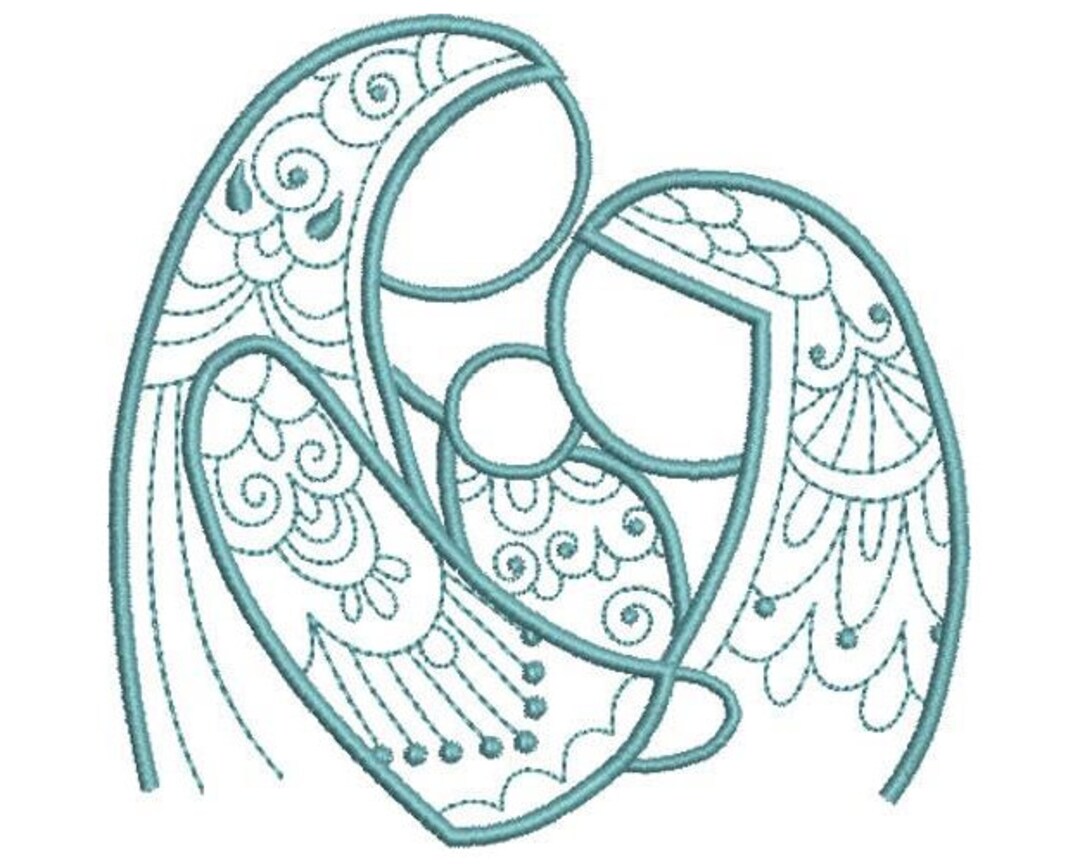 Nativity Family - Machine Embroidery Design, Baby Jesus Embroidery ...