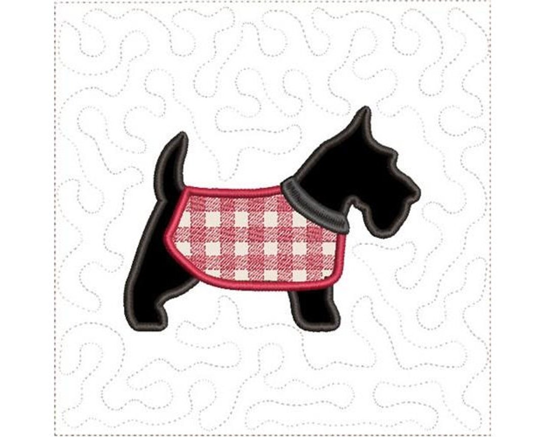 ITH Scottie Quilt Block - Machine Embroidery Design, in the Hoop Mad ...