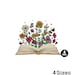 Open Book Flowers - Machine Embroidery Design - 4 Sizes, Floral Book ...
