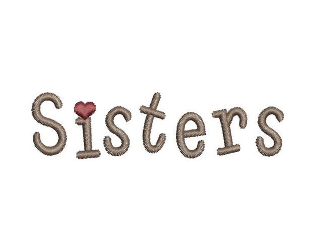 Sisters Machine Embroidery Design, Girl Siblings Embroidery Pattern ...
