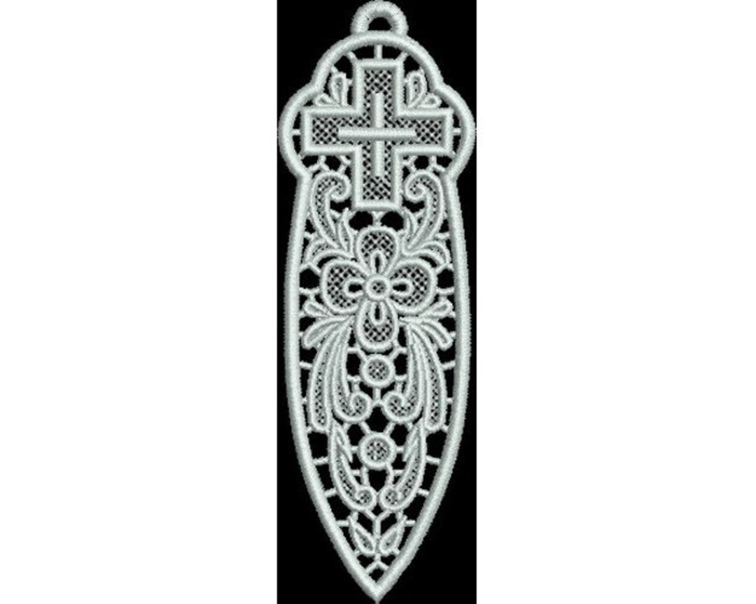 FSL Christian Cross Bookmark - Machine Embroidery Design, Freestanding ...