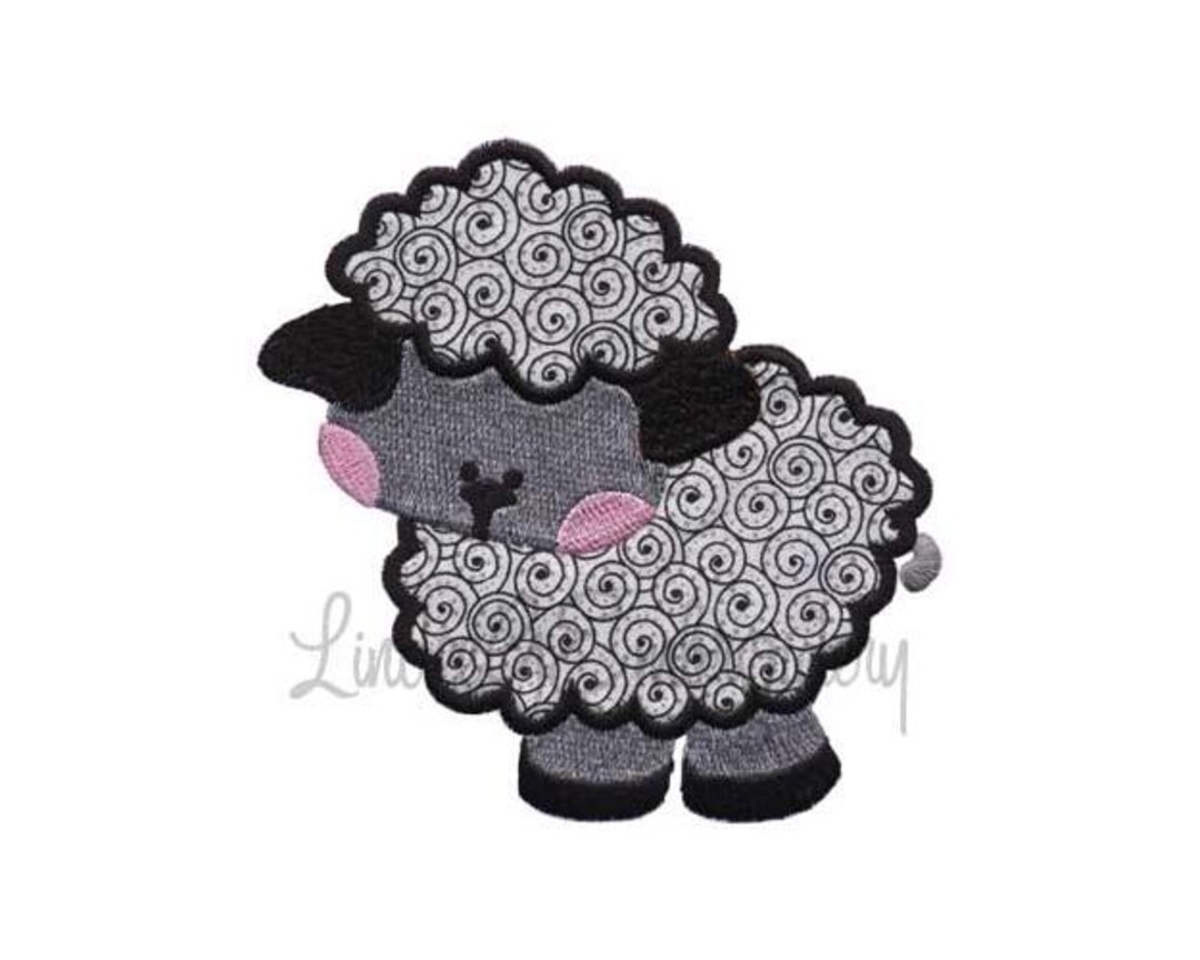 Applique Lamb - Machine Embroidery Design, Baby Sheep Applique ...