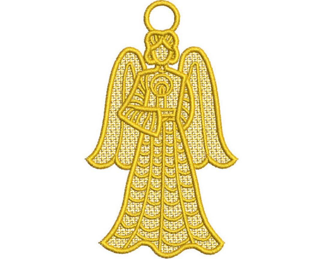 FSL Angel With Candle Machine Embroidery Design, Freestanding Lace ...