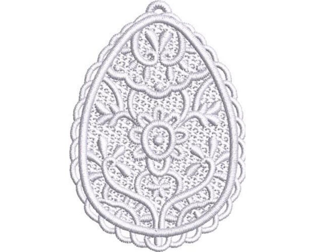 FSL Floral Easter Egg - Machine Embroidery Design, Freestanding Lace ...