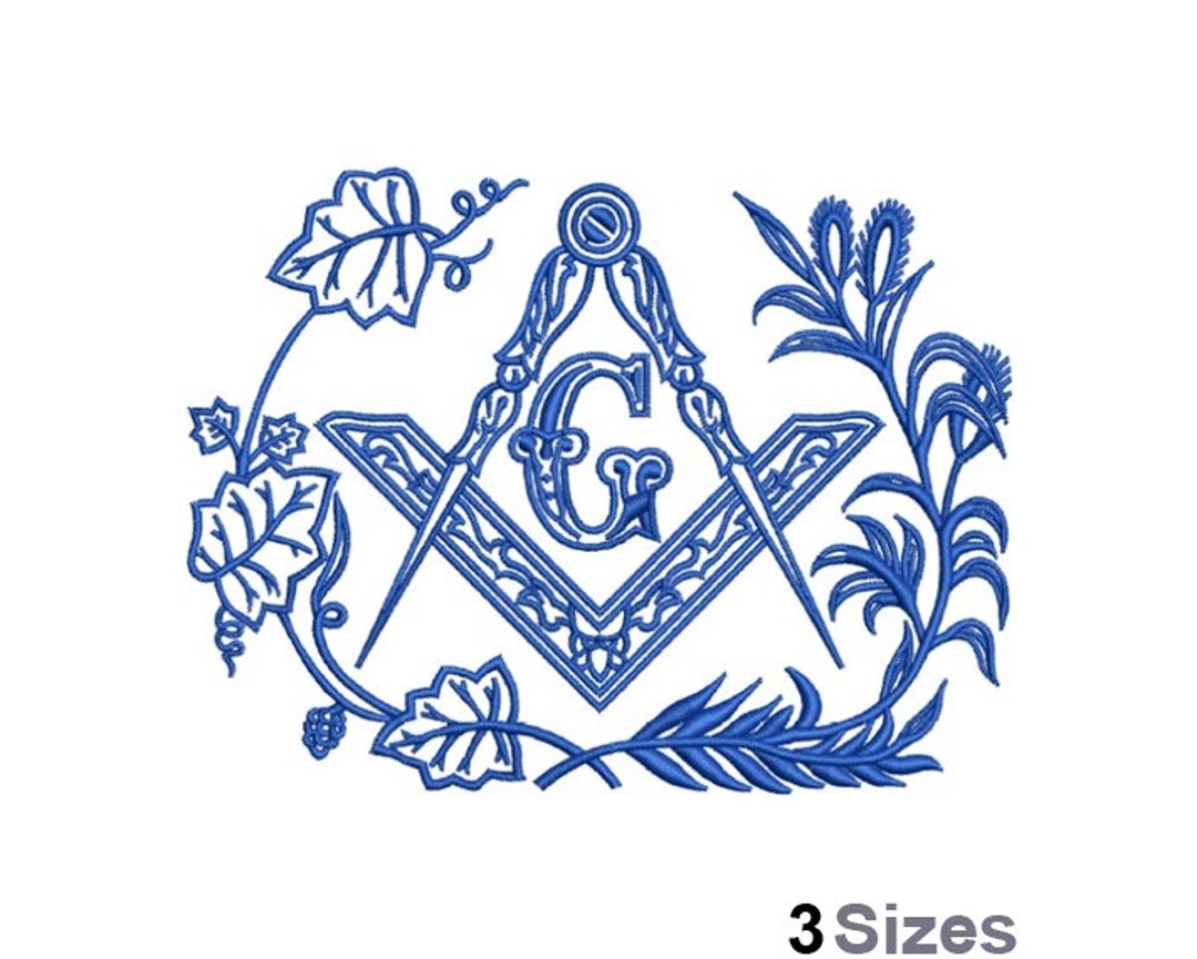 Mason Symbol - Machine Embroidery Design - 3 Sizes, Masonic Compass ...