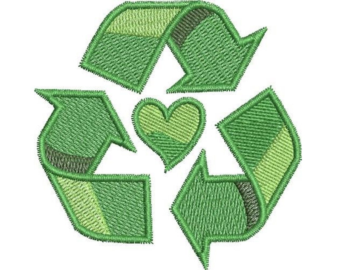 Recycling Symbol Machine Embroidery Design, Earth Day Embroidery Design ...