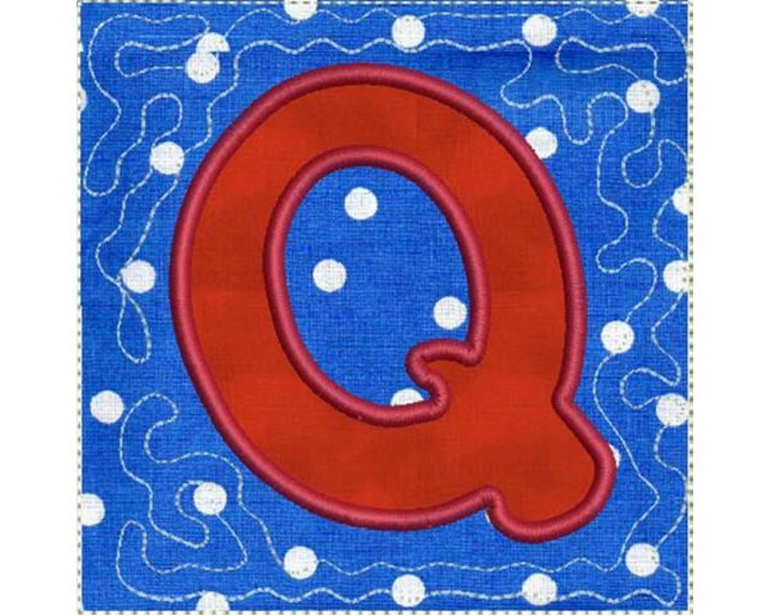 ITH Alphabet Quilt Block Q - Machine Embroidery Design, in the Hoop ...