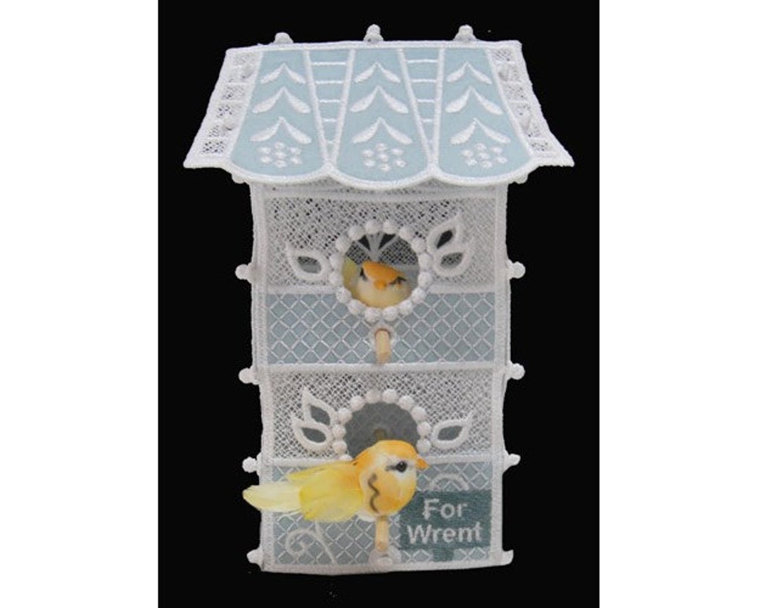 FSL & Applique Two Story Birdhouse Machine Embroidery Project Design ...