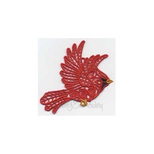 FSL Cardinal - Machine Embroidery Design, Free Standing Lace Cardinal ...