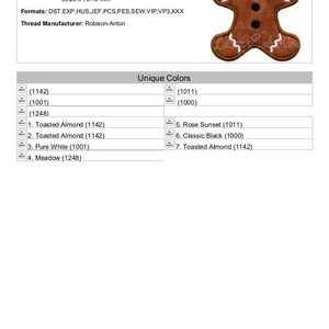 Gingerbread Man Applique - Machine Embroidery Design - 2 Sizes ...