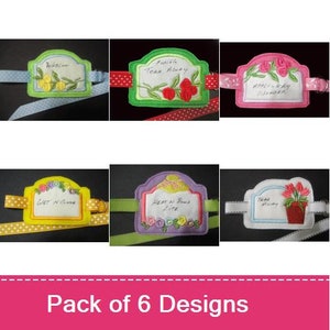 6 Stabilizer Labels - Machine Embroidery Designs PACK, Floral ...