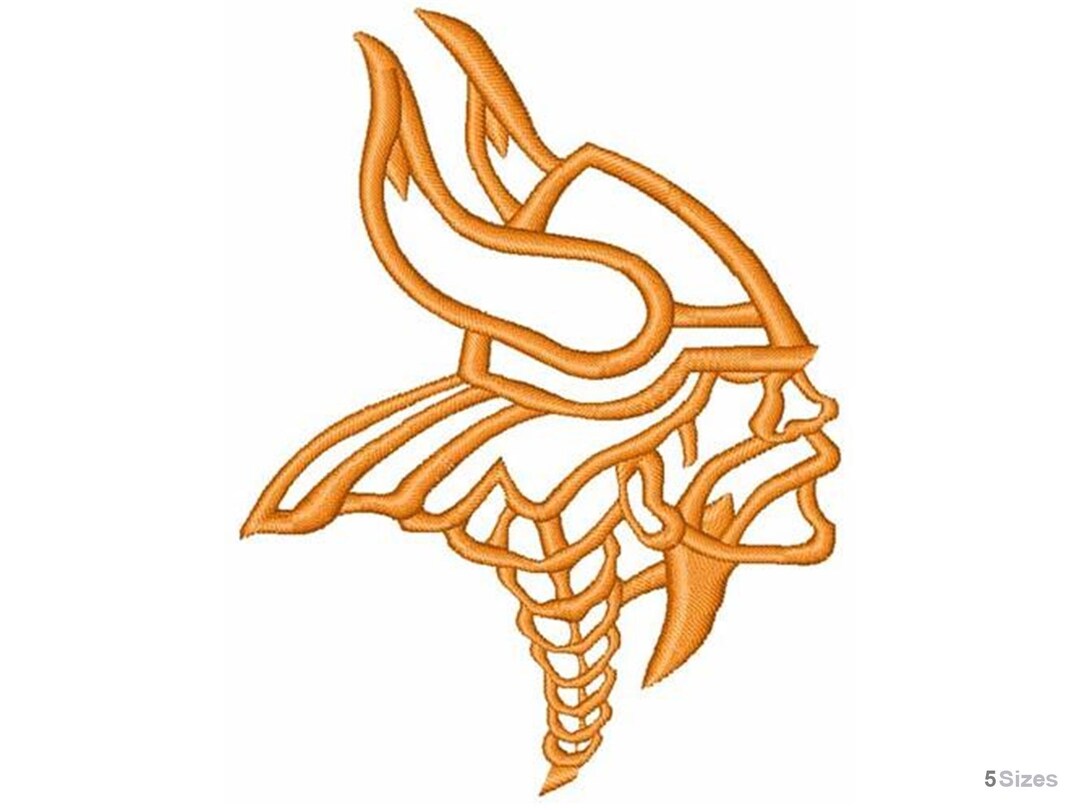 Viking Helmet Outline Machine Embroidery Design - Norse Warrior ...